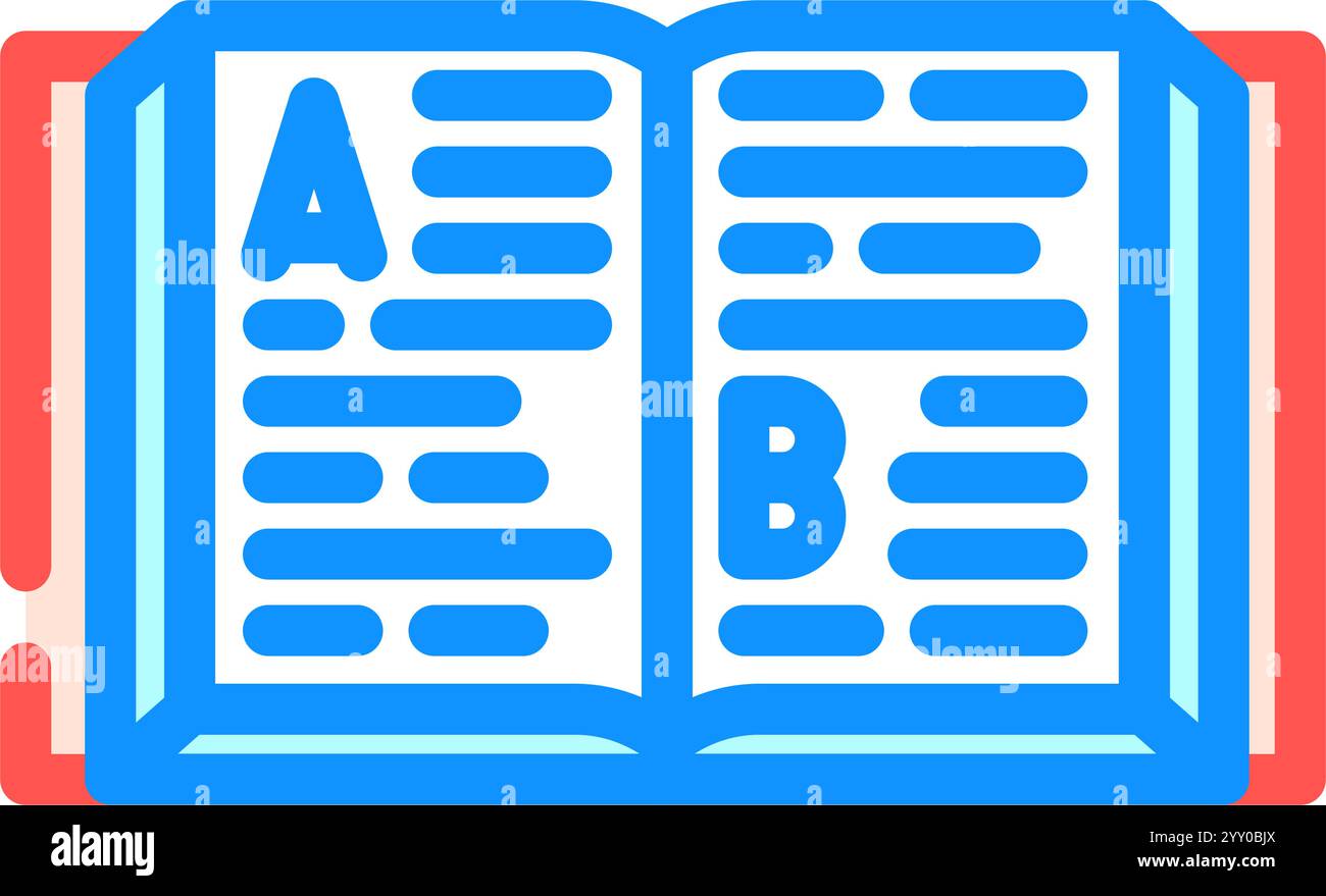 Dictionary Natural Language Processing Nlp Color Icon Vector Illustration Stock Vector Image