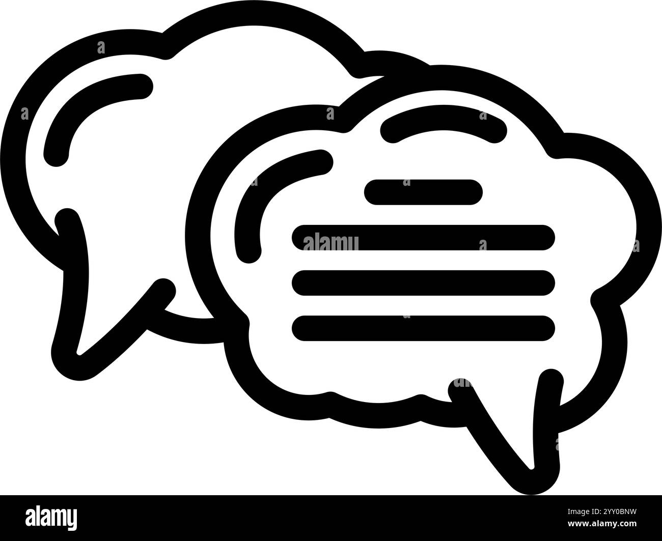Speech Bubble Natural Language Processing Nlp Line Icon Vector Illustration Stock Vector Image