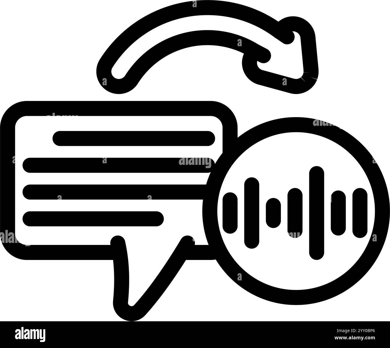 text to speech wave natural language processing nlp line icon vector ...