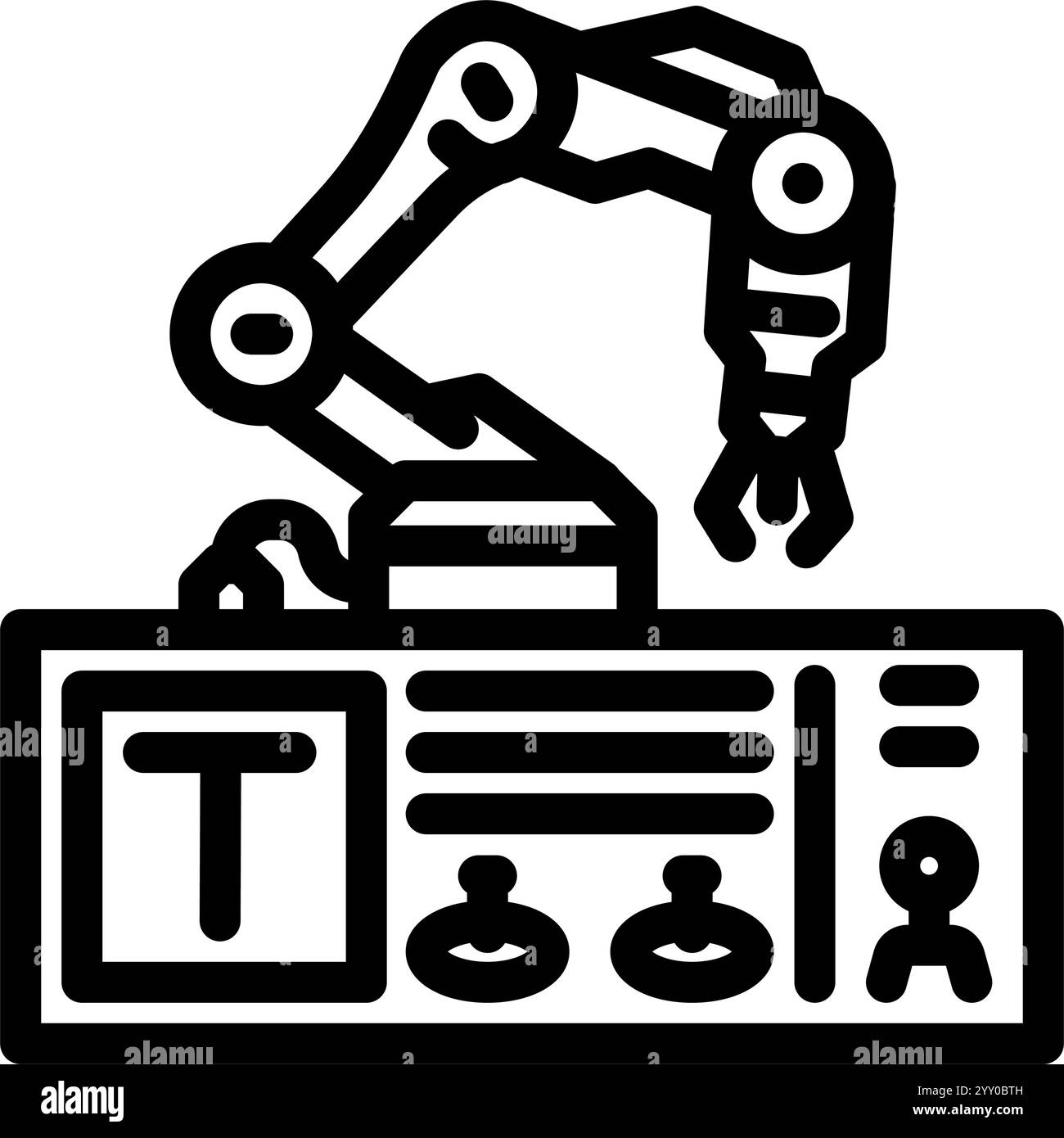 advanced robotics control panel line icon vector illustration Stock ...