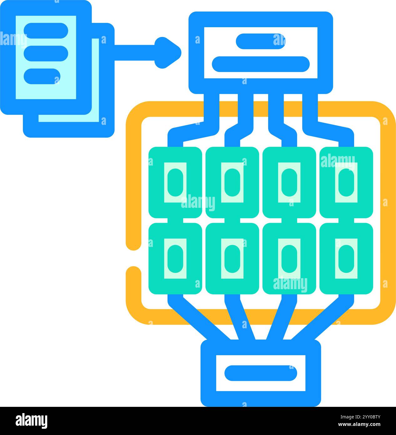 natural language model nlp color icon vector illustration Stock Vector ...