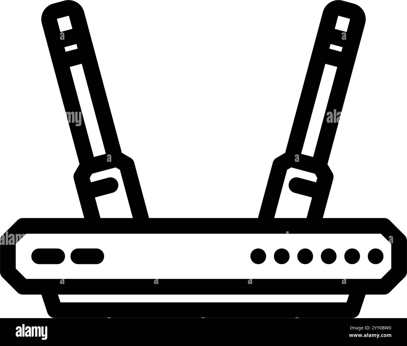 wireless router industry 3 line icon vector illustration Stock Vector ...