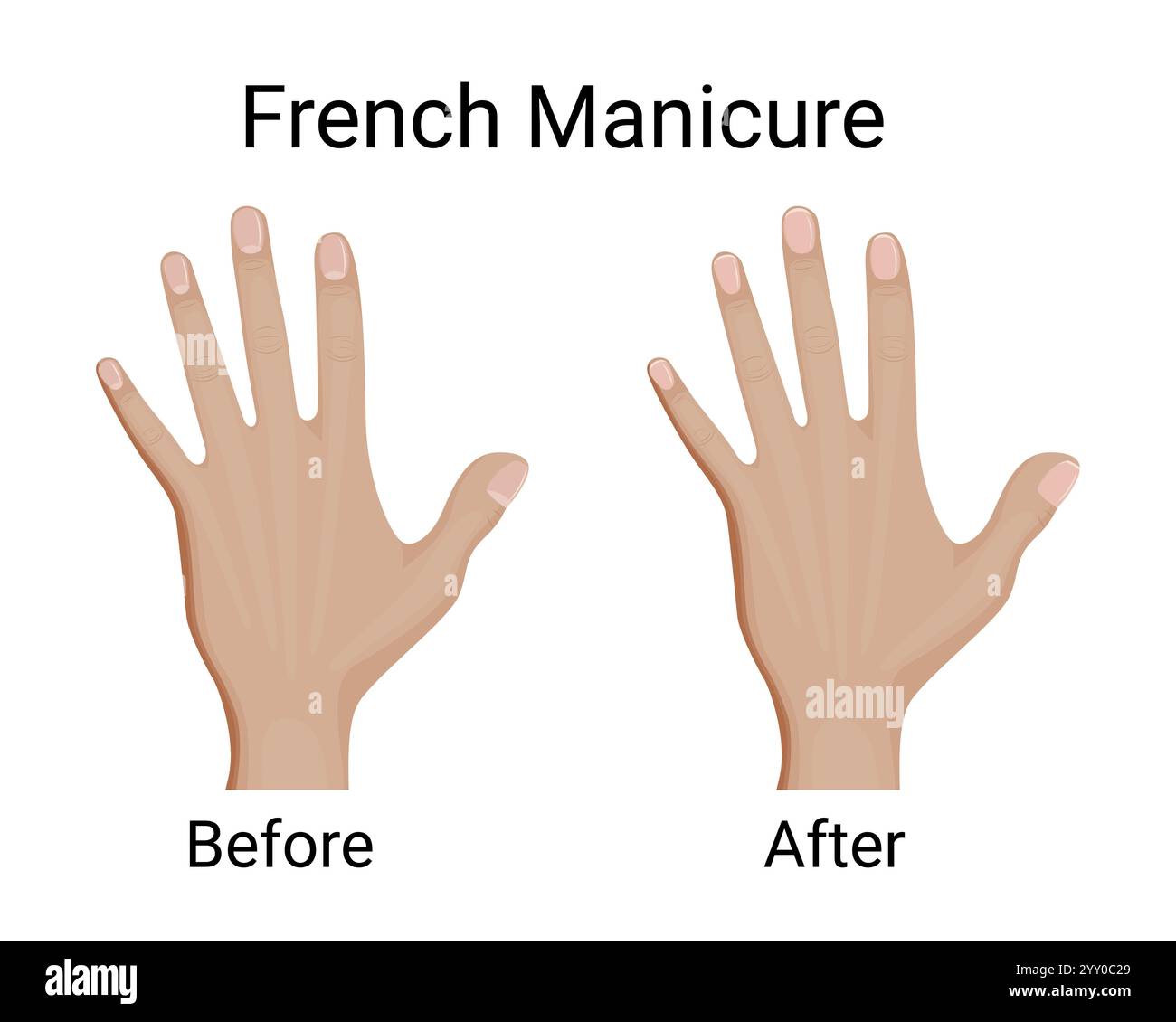French manicure Stock Vector Images - Alamy