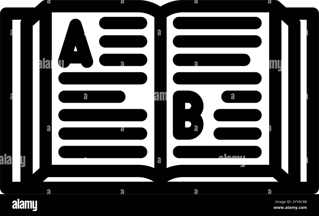 Dictionary Natural Language Processing Nlp Line Icon Vector Illustration Stock Vector Image