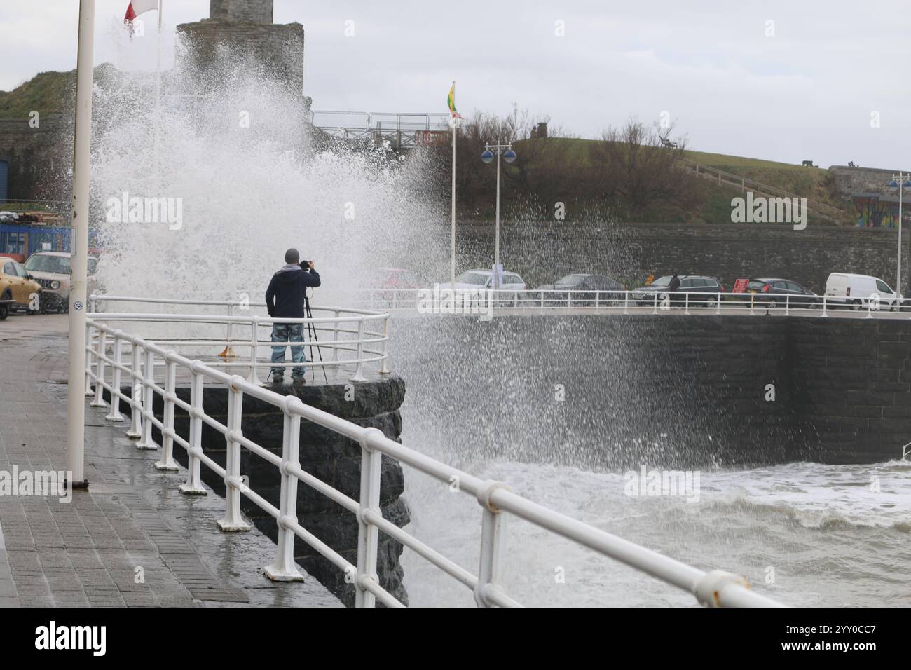 Aberystwyth Wales UK weather December 18th 2024 A stormy day on the ...
