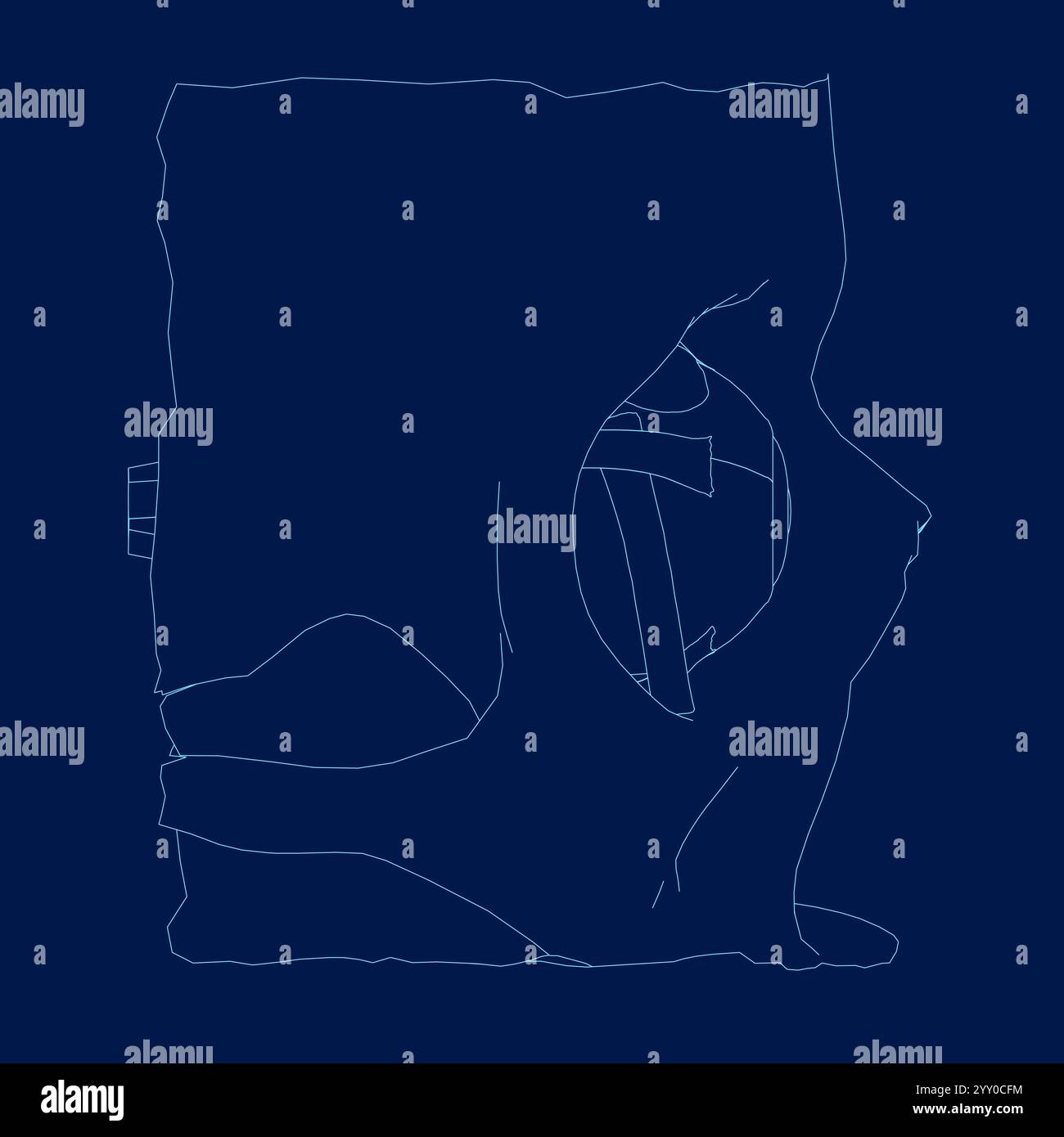 Human eye anatomy with skull contour, side view. Vector illustration ...