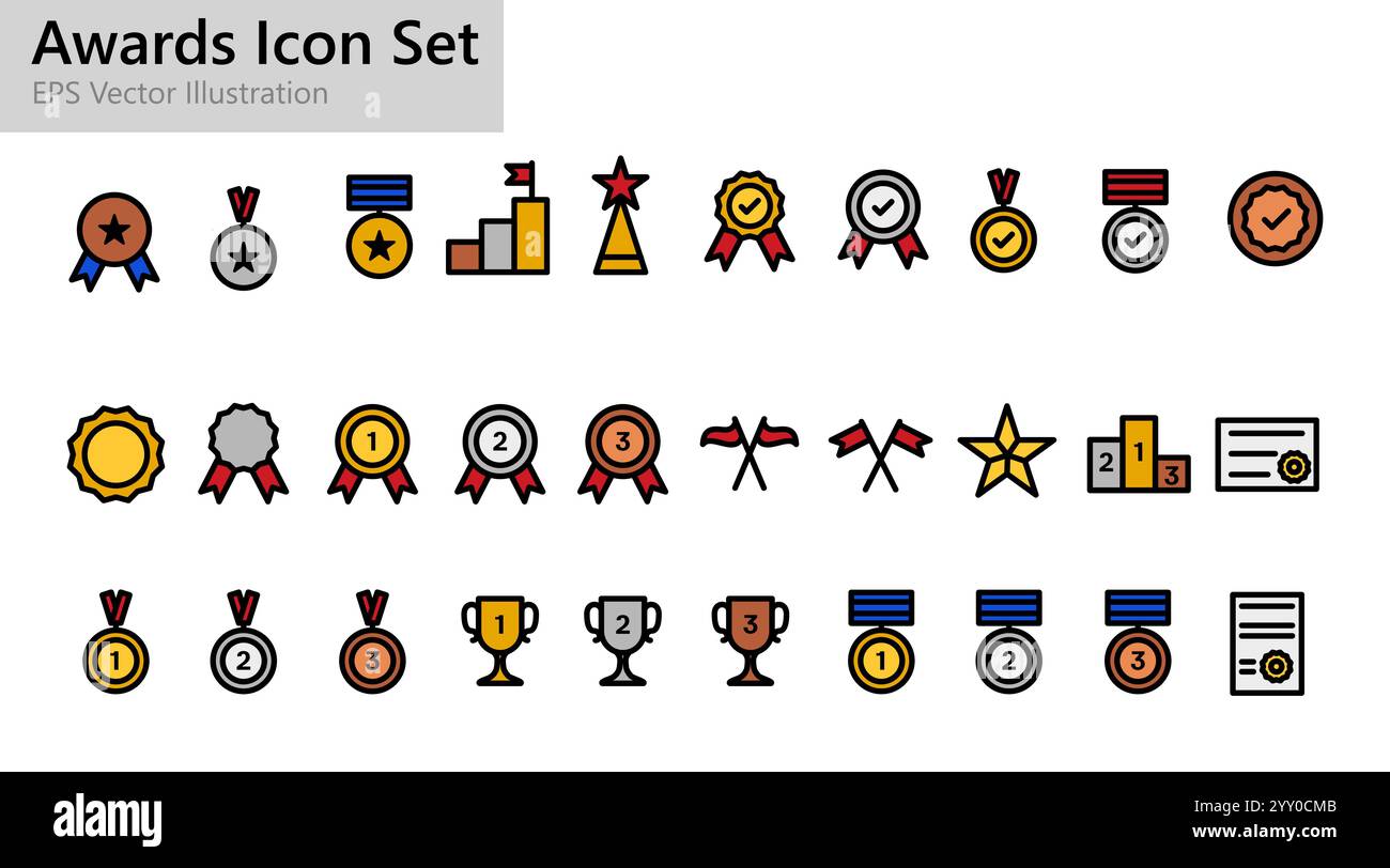 Place certificate icons on Stock Vector Images - Alamy