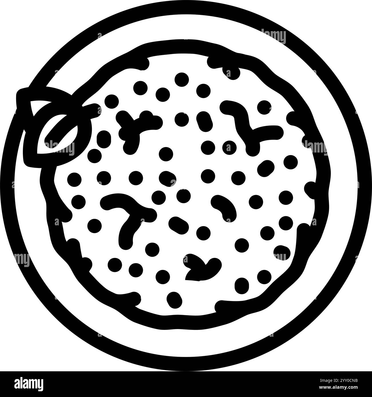 fried rice chinese cuisine line icon vector illustration Stock Vector ...