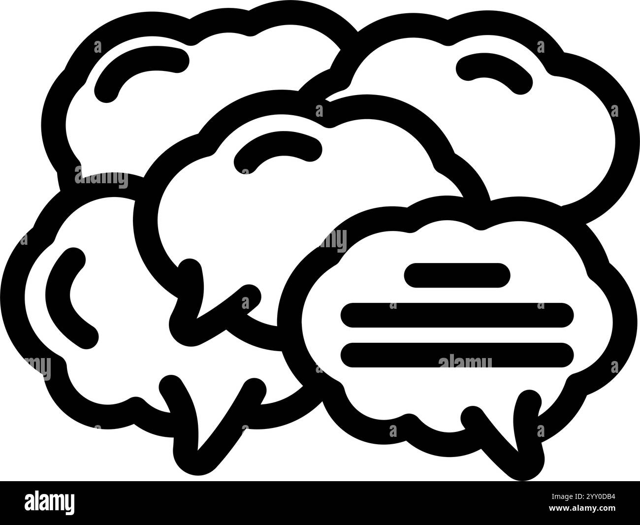 Context Bubble Natural Language Processing Nlp Line Icon Vector Illustration Stock Vector Image