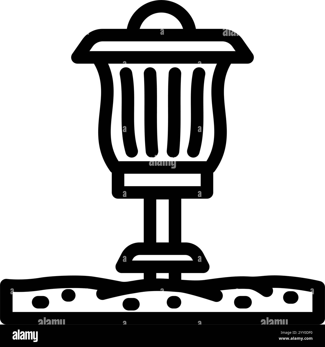 lighting garden maintenance line icon vector illustration Stock Vector ...