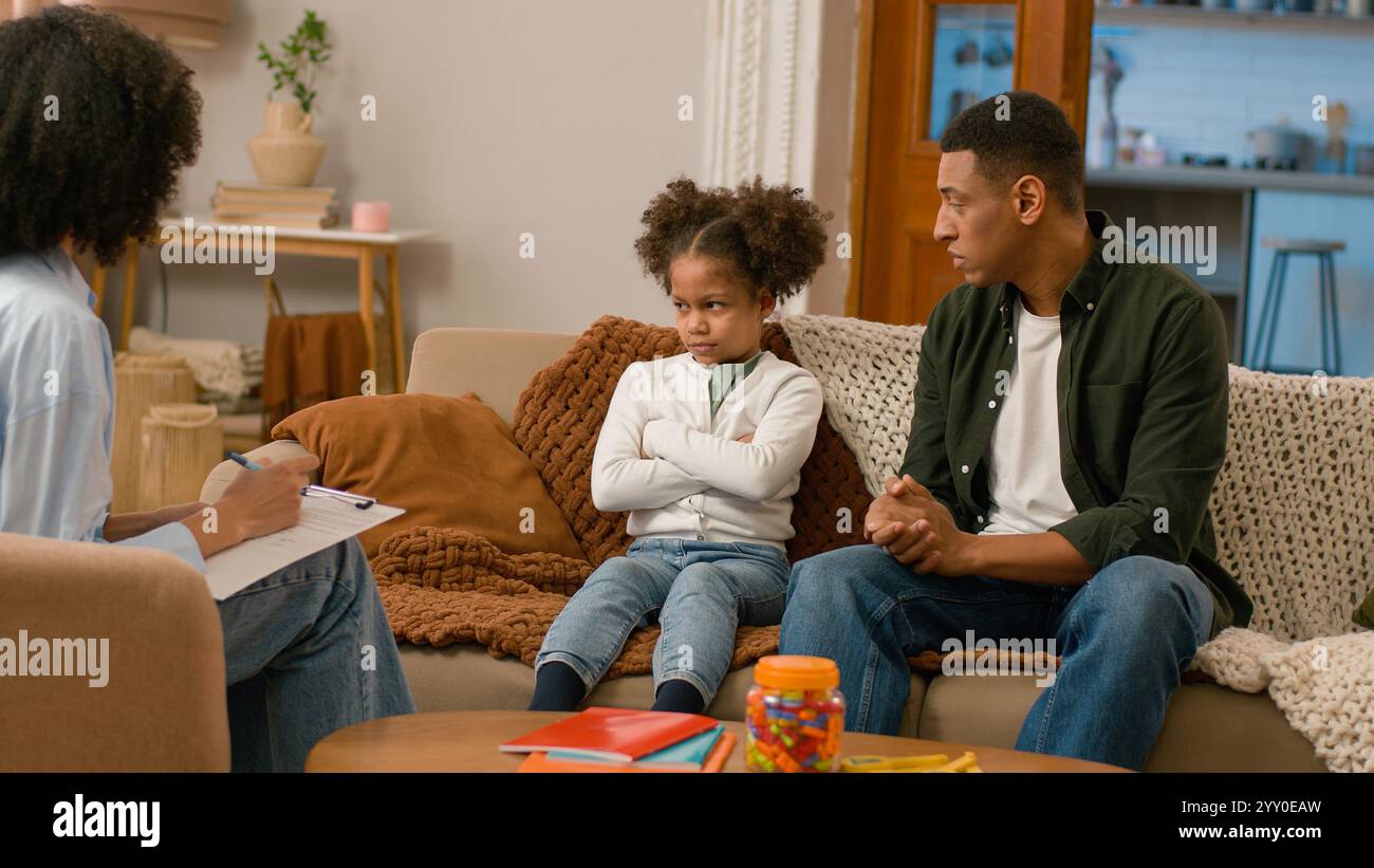 African American offended child daughter little girl problem difficult ...