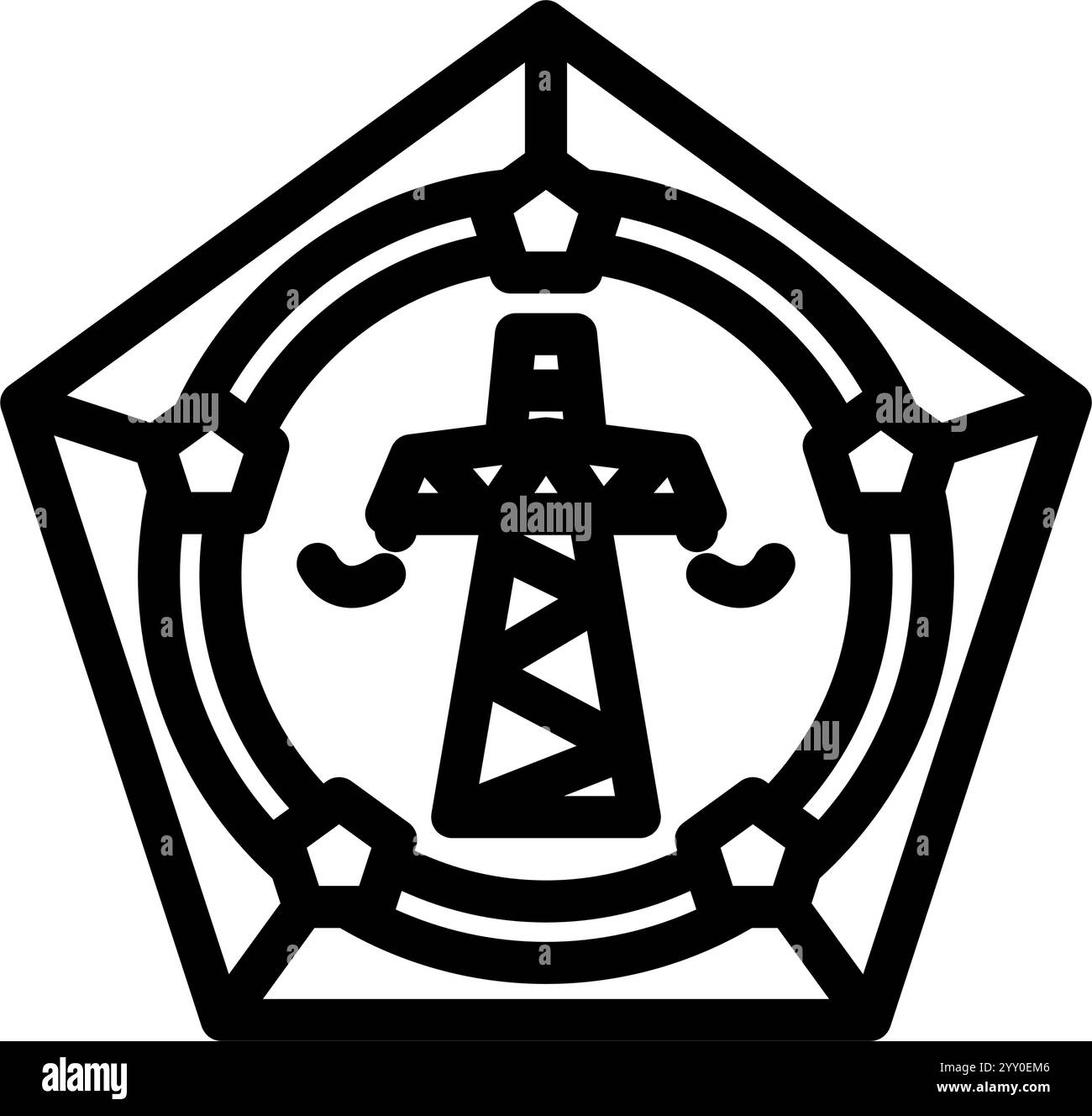 smart grid industry 4 line icon vector illustration Stock Vector Image ...