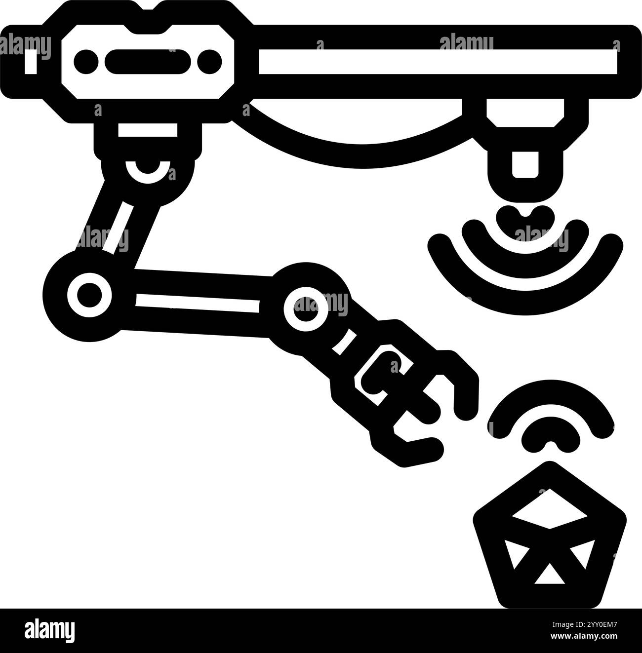 cyber physical systems industry 4 line icon vector illustration Stock ...