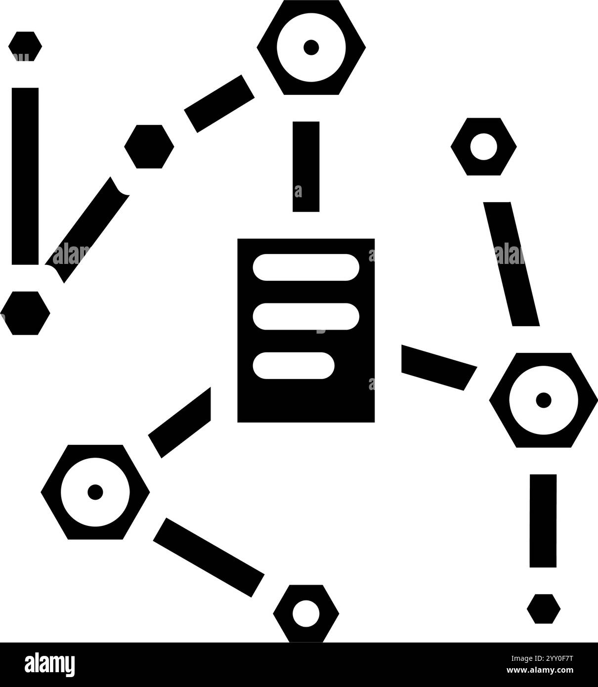 network decentralized application glyph icon vector illustration Stock Vector Image & Art - Alamy