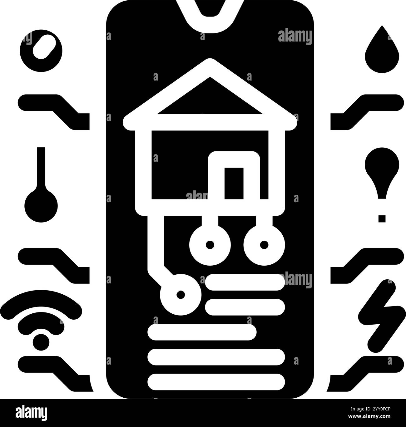 smart home automation industry 4 glyph icon vector illustration Stock ...
