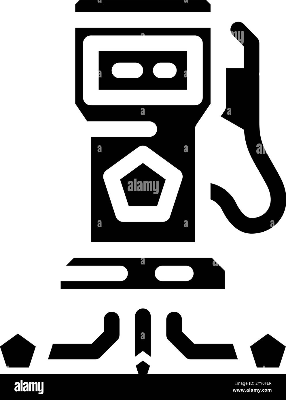 gas fee decentralized application glyph icon vector illustration Stock ...