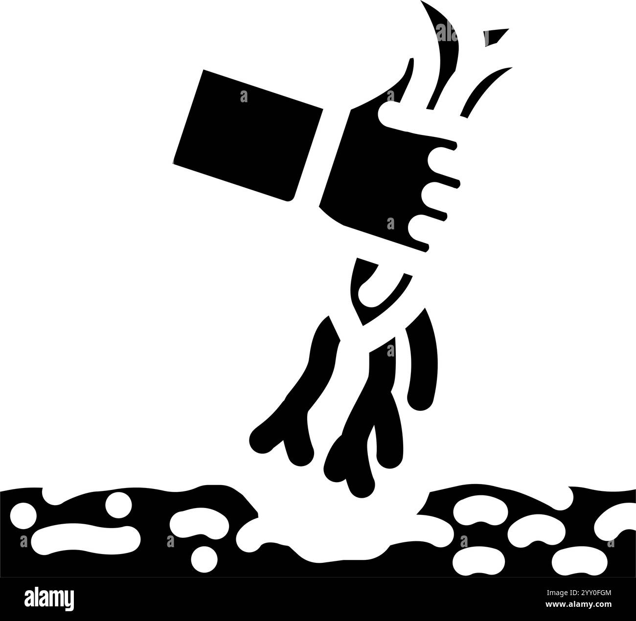 weeding garden maintenance glyph icon vector illustration Stock Vector ...