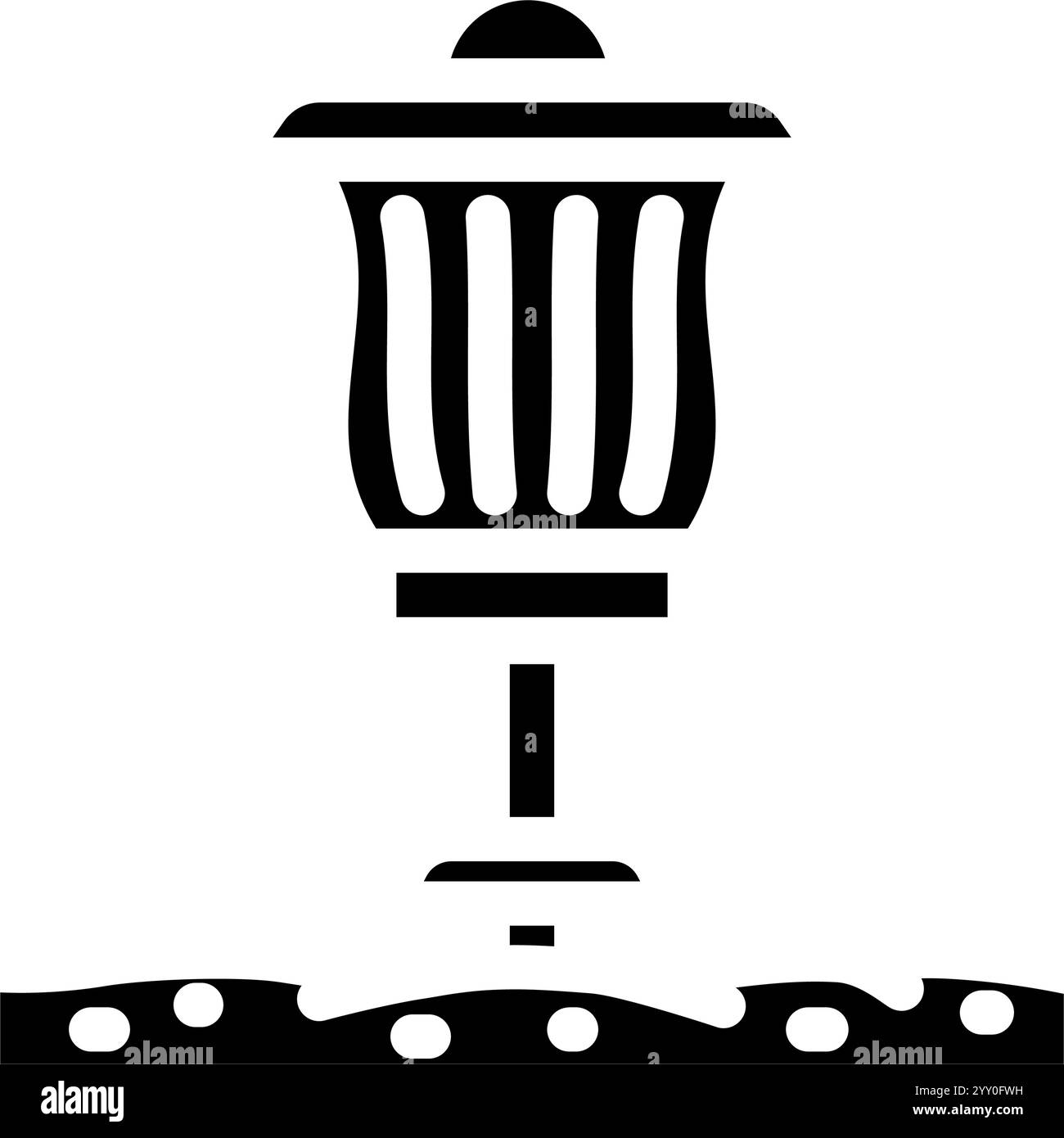 lighting garden maintenance glyph icon vector illustration Stock Vector ...