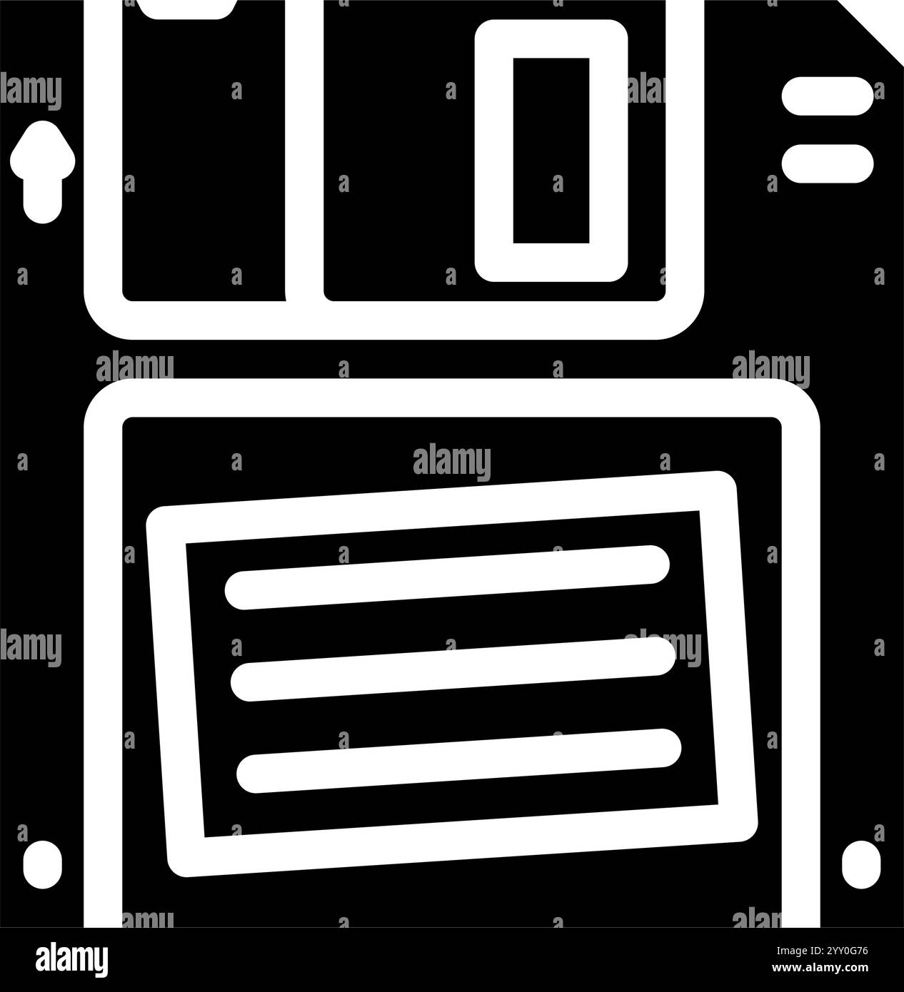 digital data storage floppy disk glyph icon vector illustration Stock Vector Image & Art - Alamy