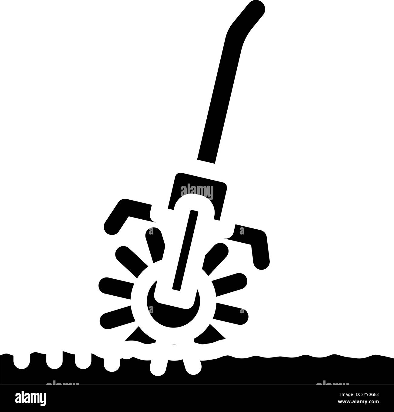 lawn aeration garden maintenance glyph icon vector illustration Stock ...