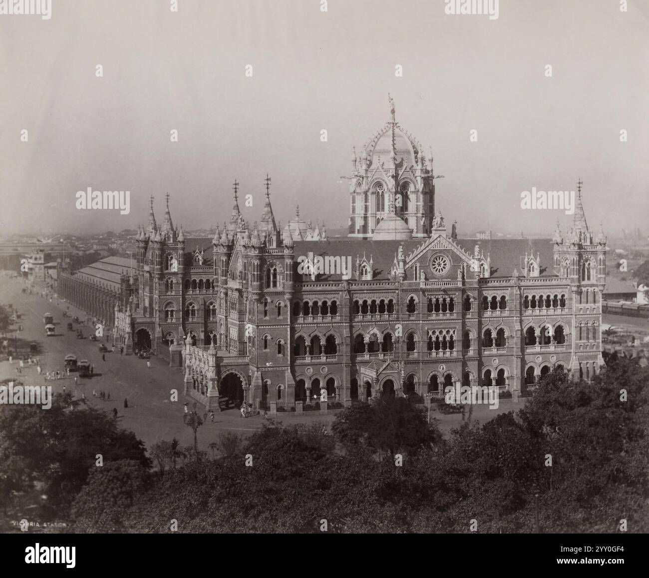 Victoria Station, Mumbai by Bourne and Shepherd,, 1870s Stock Photo - Alamy