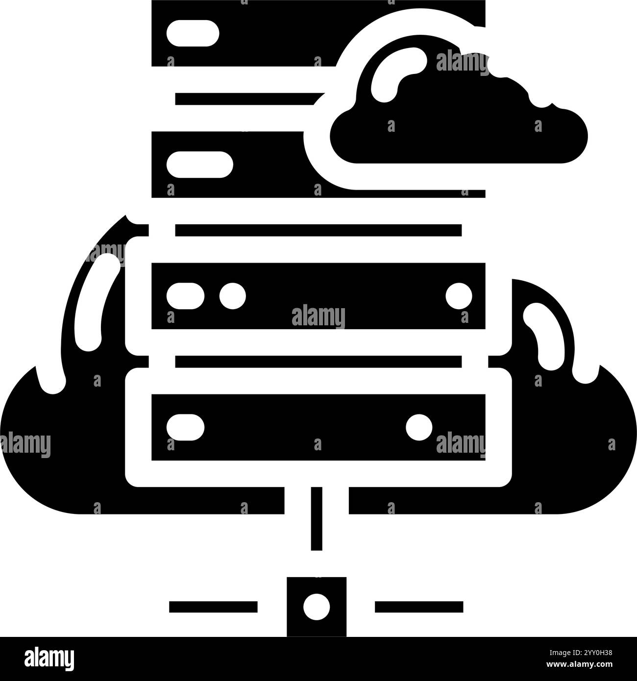 cloud computing industry 4 glyph icon vector illustration Stock Vector Image & Art - Alamy