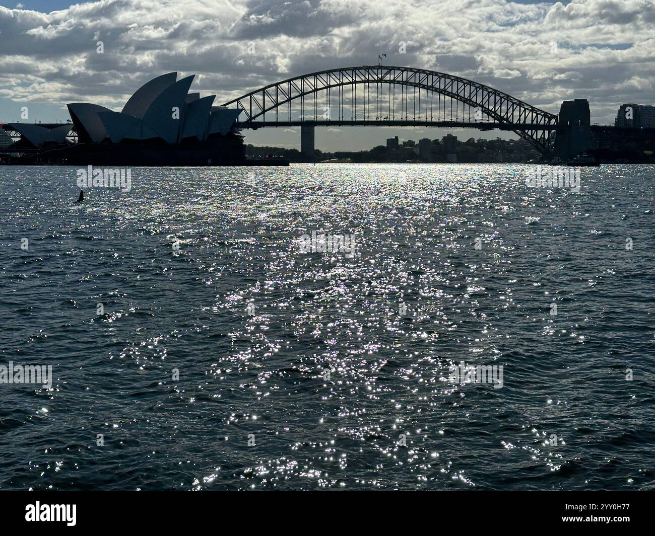 Sydney, Australia. 10th Apr, 2024. The sun is reflected in Port Jackson ...