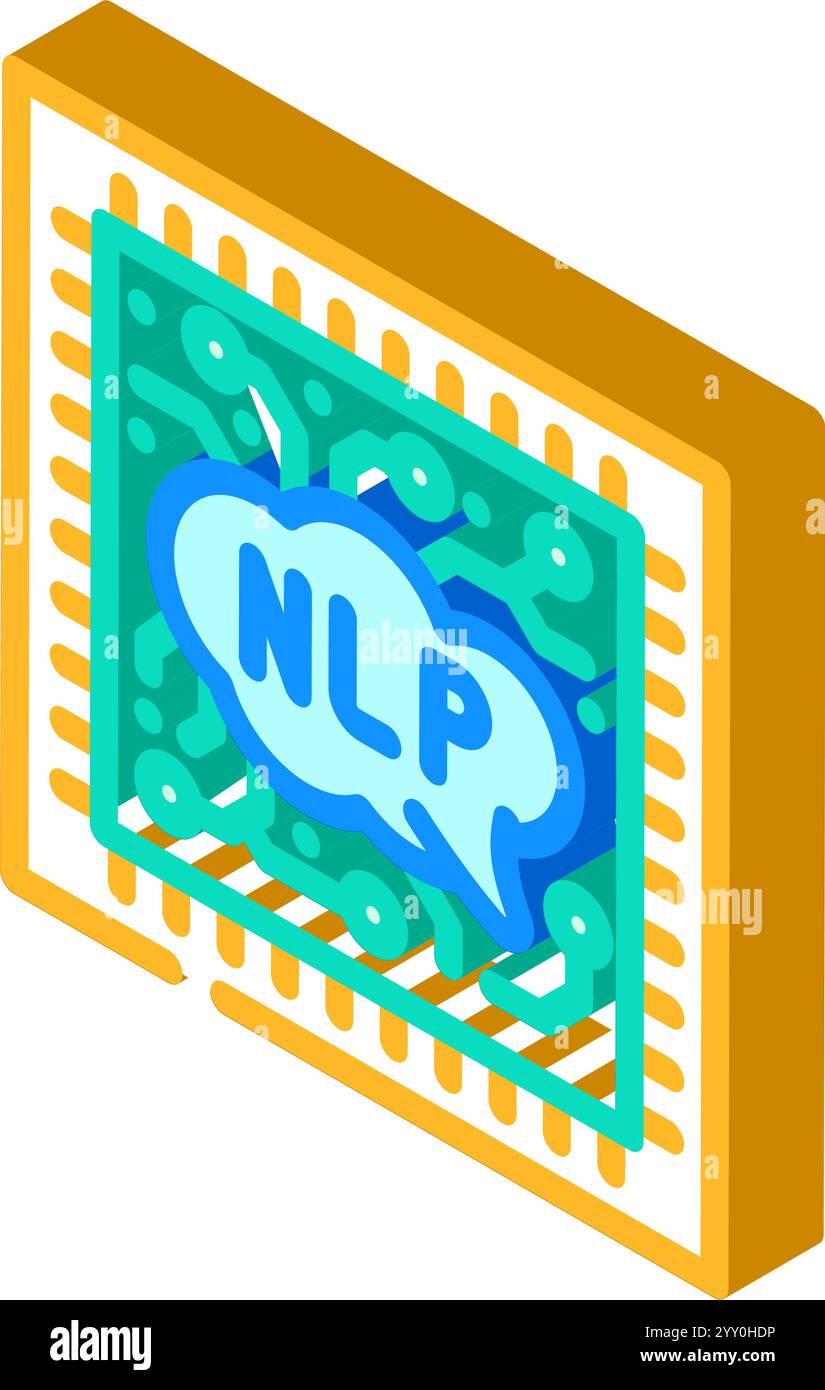 language processor chip nlp isometric icon vector illustration Stock Vector Image & Art - Alamy