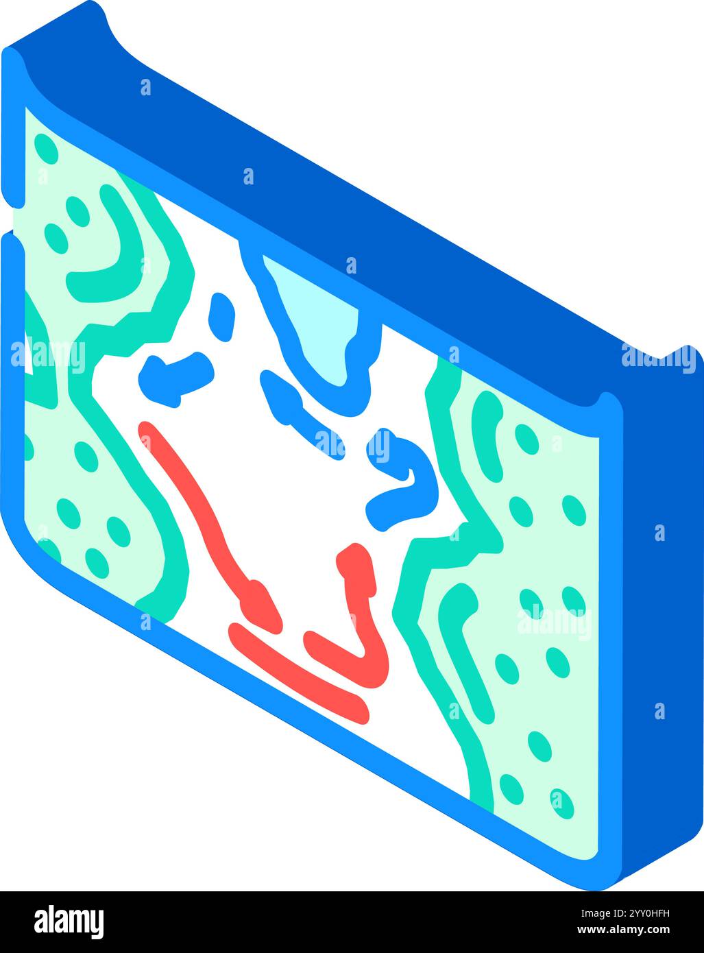 map of ocean currents world ocean isometric icon vector illustration ...