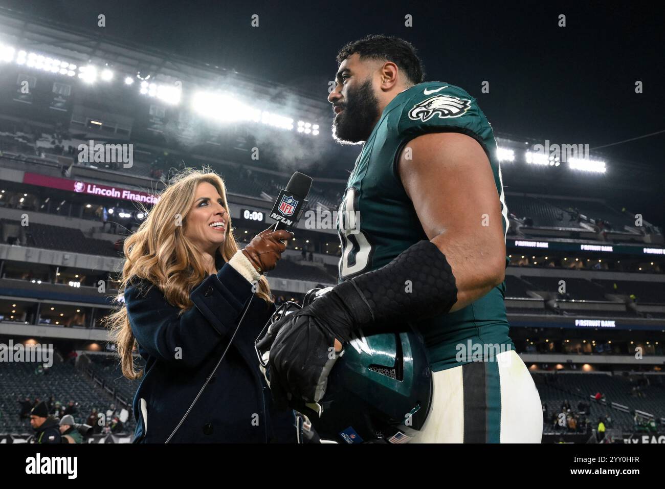 NFL Network reporter Sara Walsh interviews Philadelphia Eagles ...