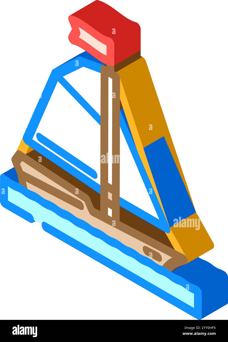 sloop ancient ship isometric icon vector illustration Stock Vector ...