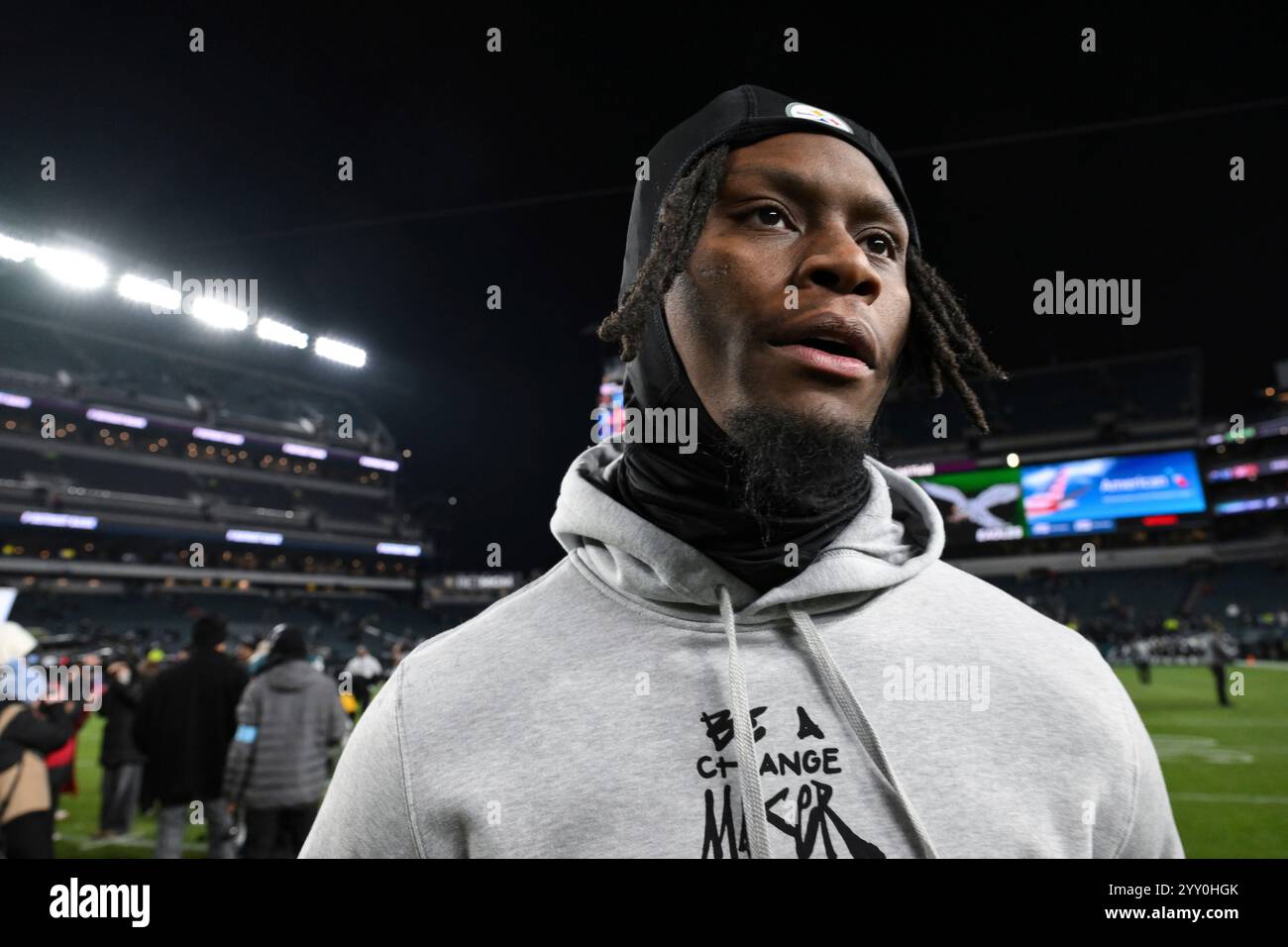 Pittsburgh Steelers wide receiver George Pickens walks off the field ...