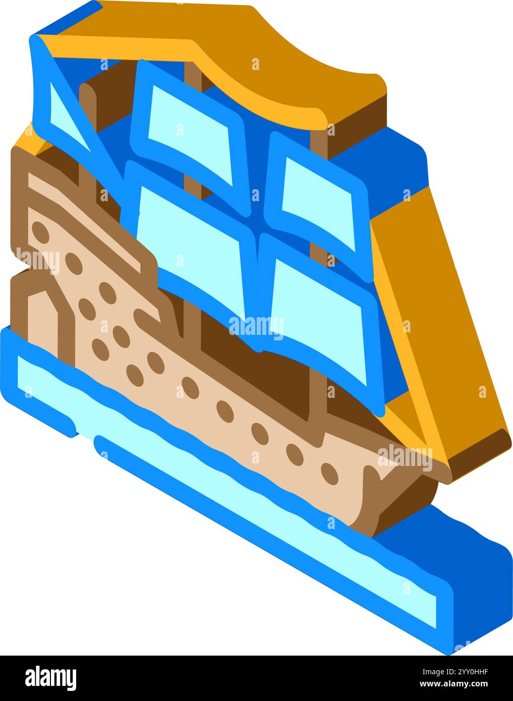 galleon ancient ship isometric icon vector illustration Stock Vector ...