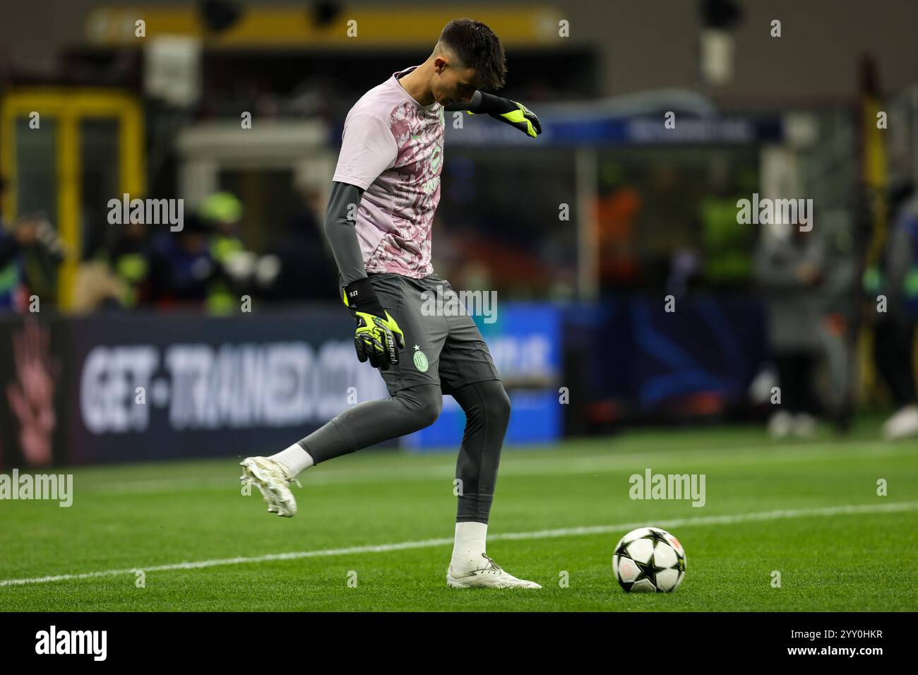 Milan, Italy, 11st Dec. Lorenzo Torriani before the match between Milan ...