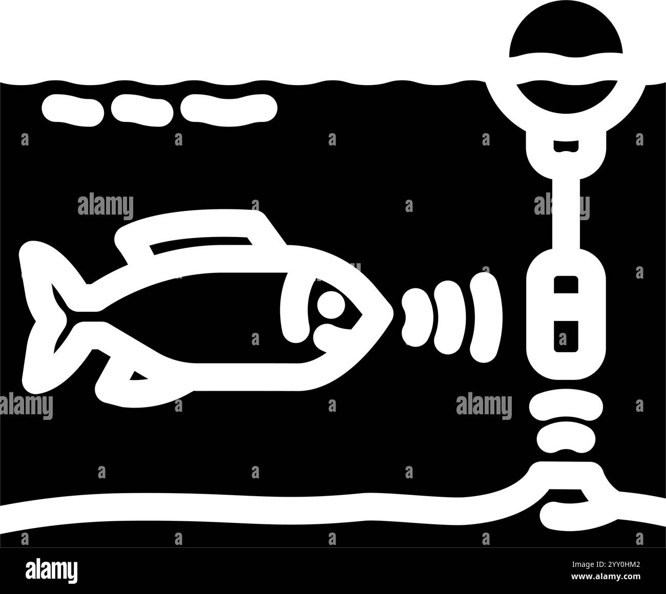 hydrophone world ocean glyph icon vector illustration Stock Vector ...