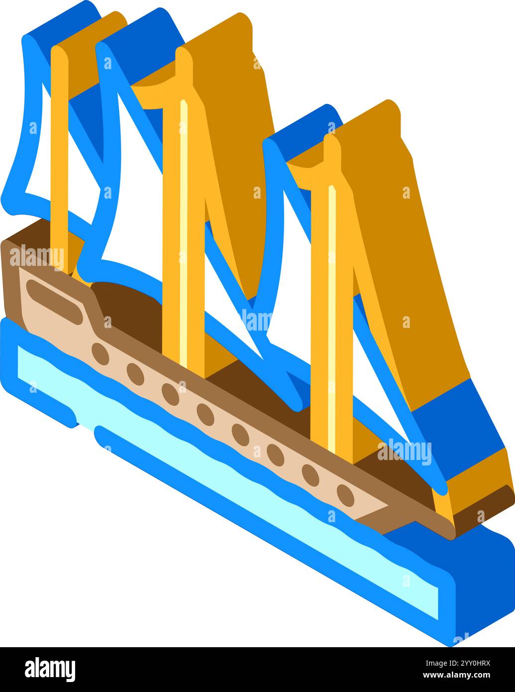 galley ancient ship isometric icon vector illustration Stock Vector ...