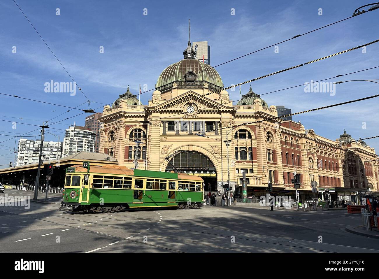 Melbourne, Australia. 03rd May, 2024. A streetcar passes the famous ...