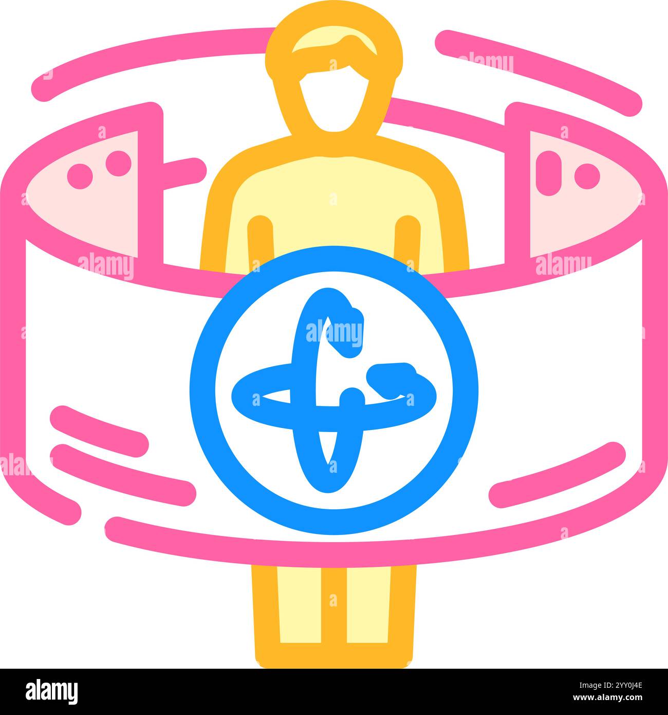 virtual tour augmented reality color icon vector illustration Stock ...