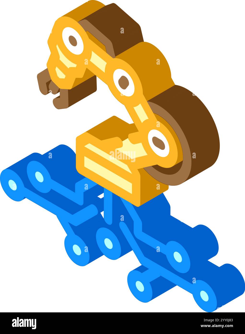 digital manufacturing industry 5 isometric icon vector illustration ...