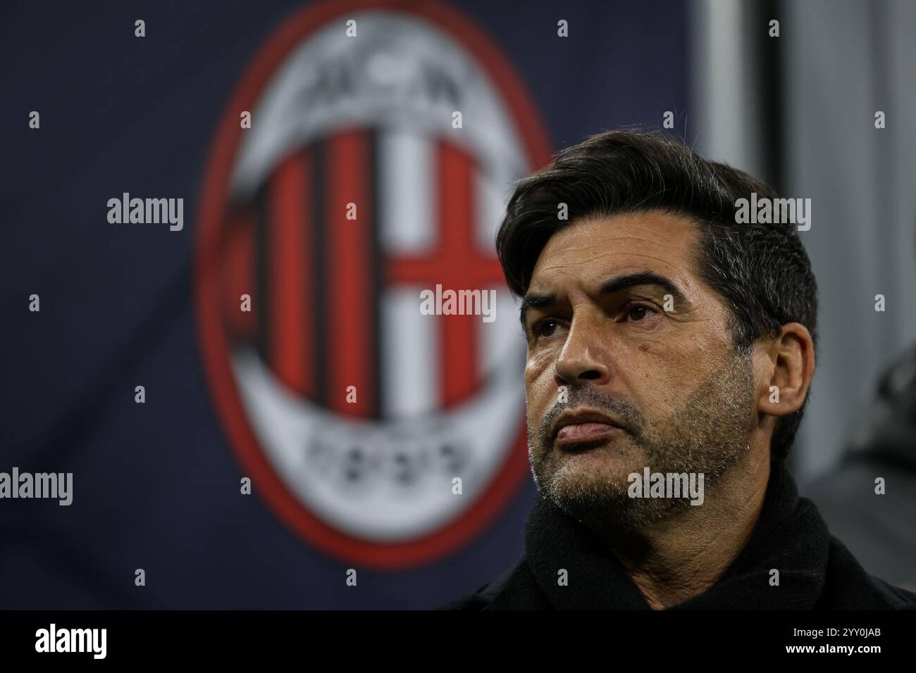 Milan, Italy, 11st Dec. Paulo Fonseca, coach of Milan, during the match ...