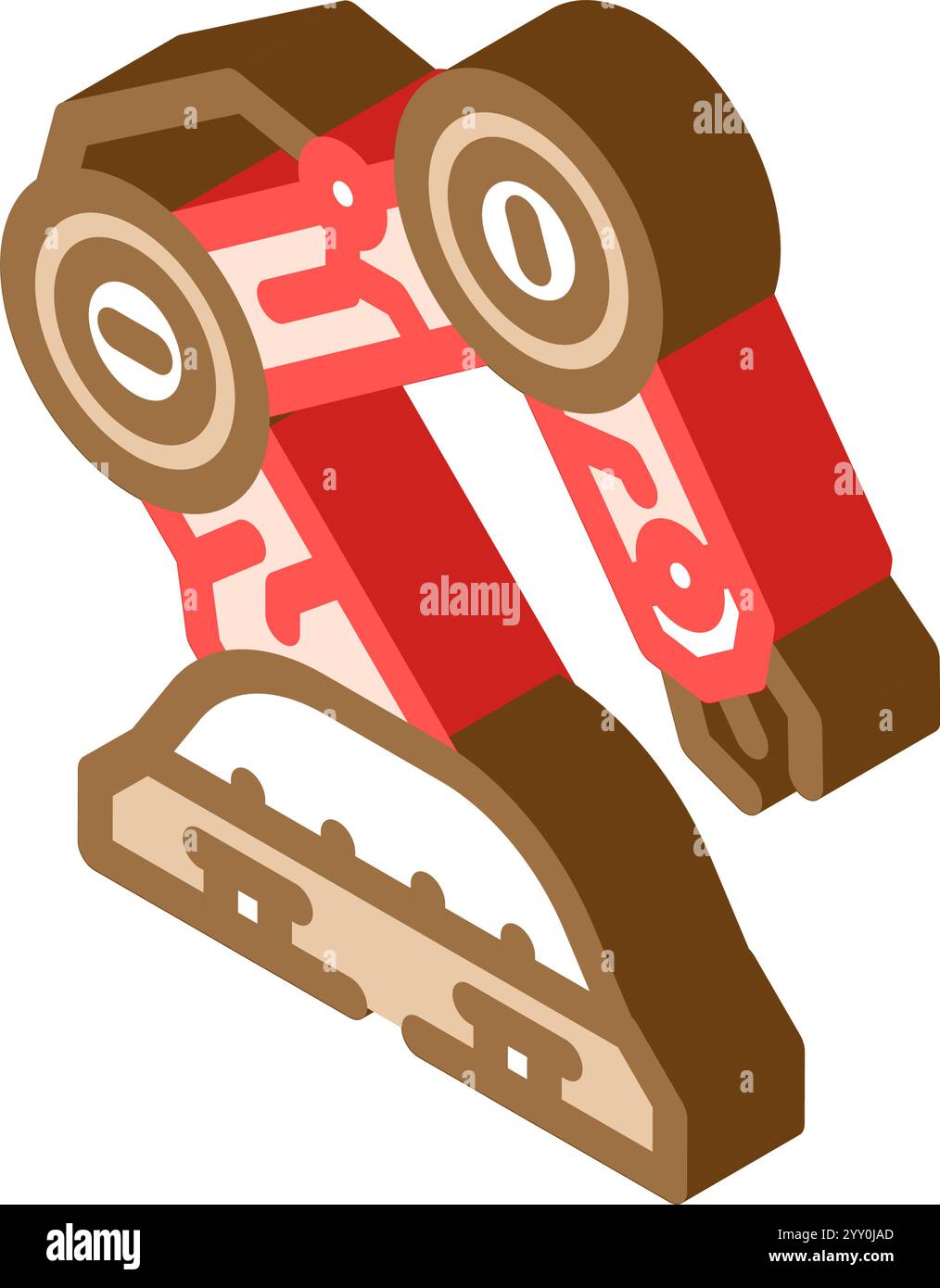 industrial robot arm industry 5 isometric icon vector illustration ...