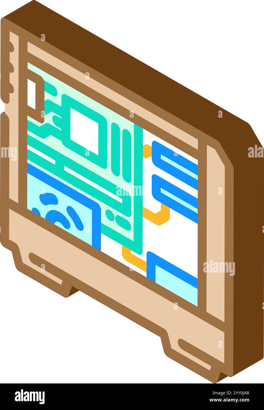 personal computer industry 3 isometric icon vector illustration Stock ...