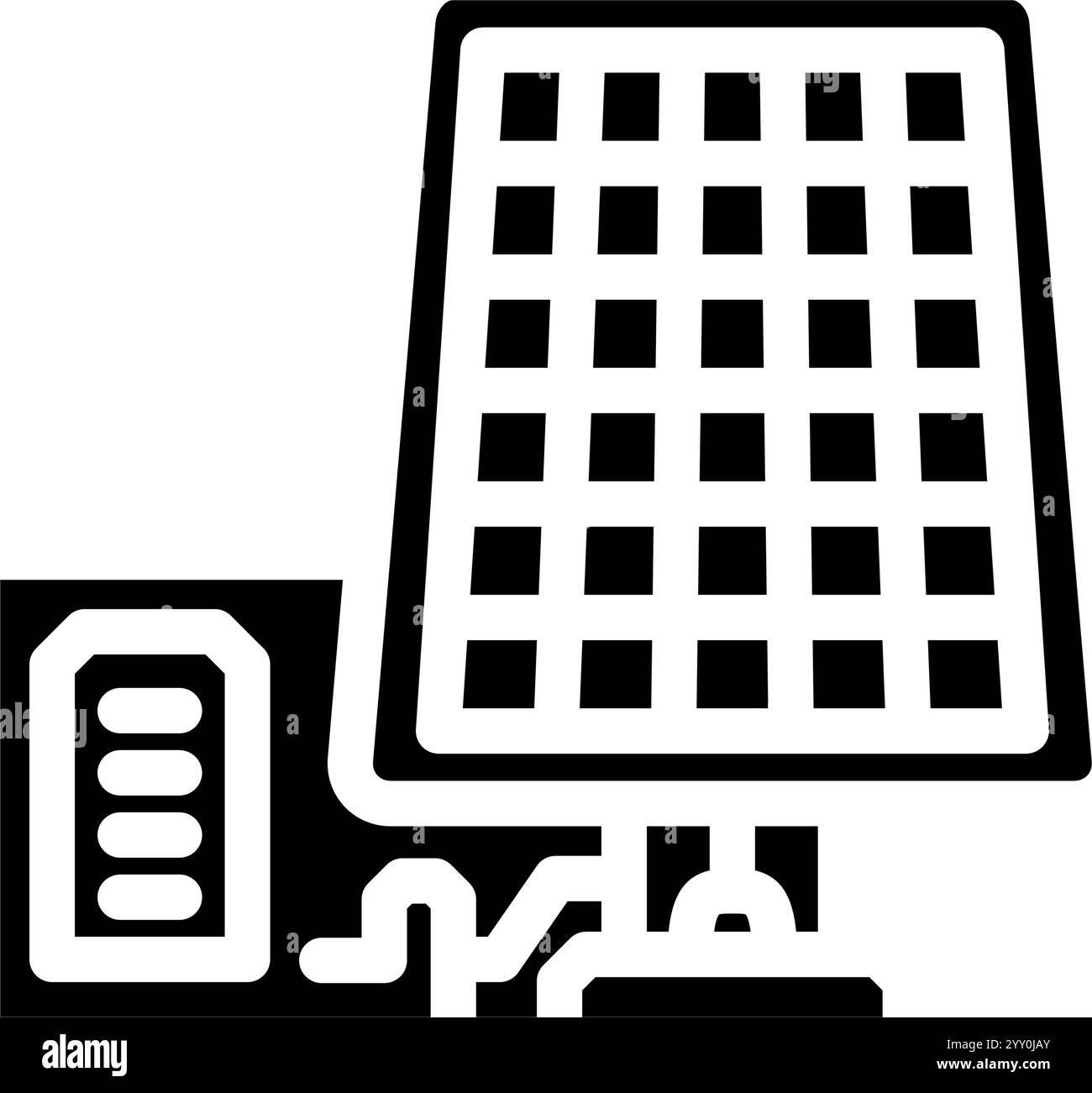 solar panel industry 3 glyph icon vector illustration Stock Vector ...
