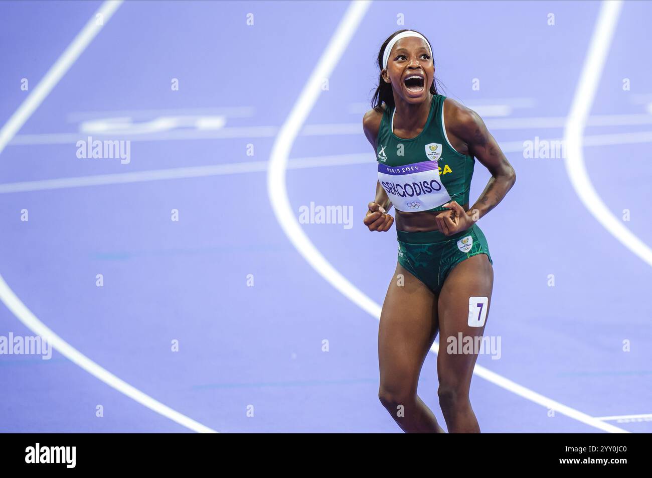 Prudence Sekgodiso participating in the 800 meters at the Paris 2024 ...