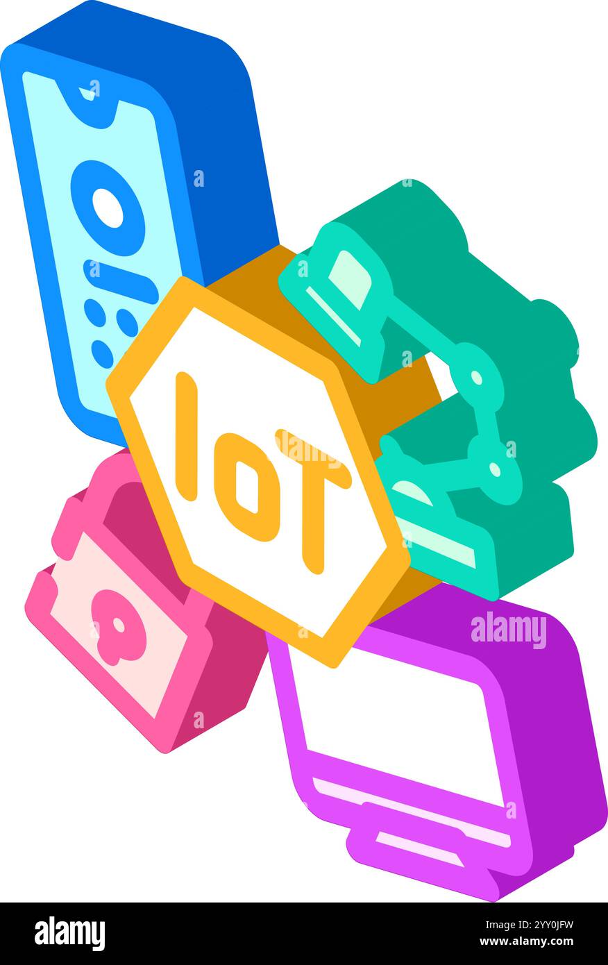 internet of things iot devices industry 4 isometric icon vector ...