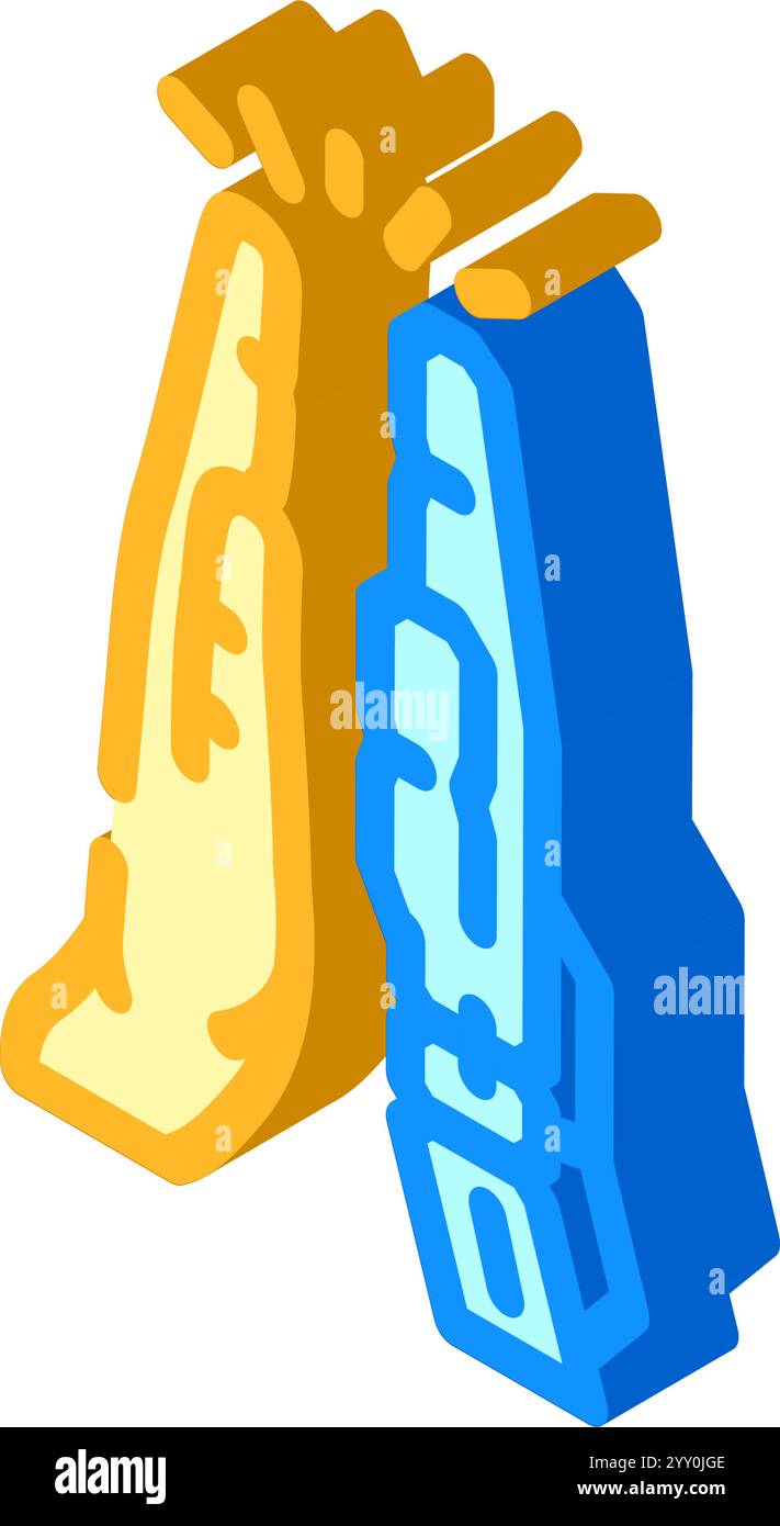 human robot interaction industry 4 isometric icon vector illustration ...