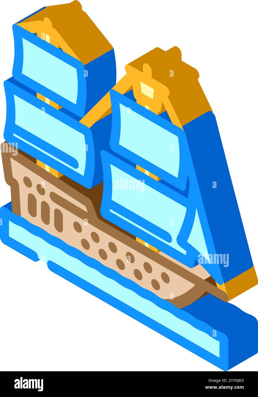 fluyt ancient ship isometric icon vector illustration Stock Vector ...