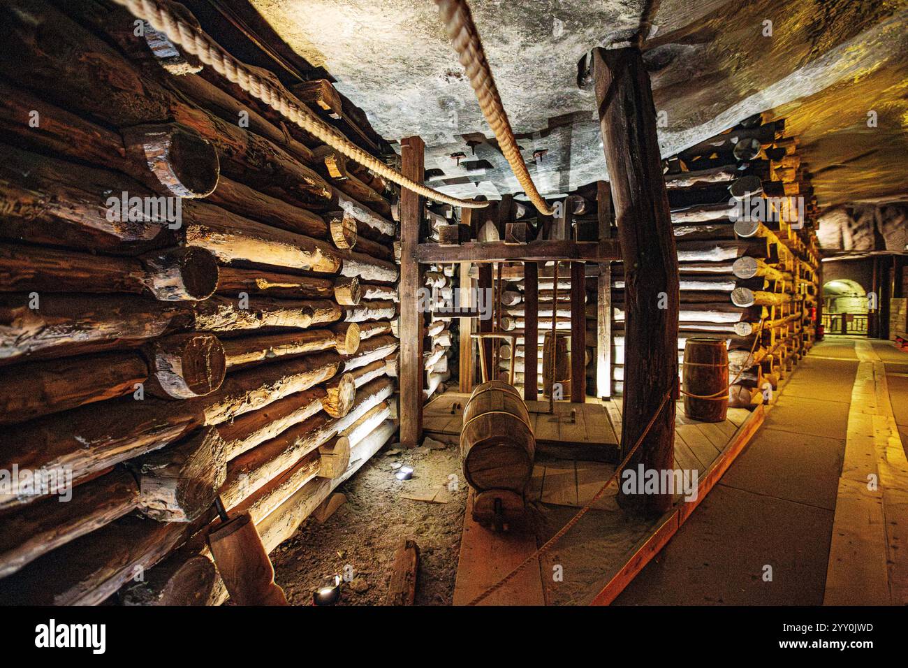 Traditional Mining Tools and Techniques (Wieliczka Salt Mine, Poland ...
