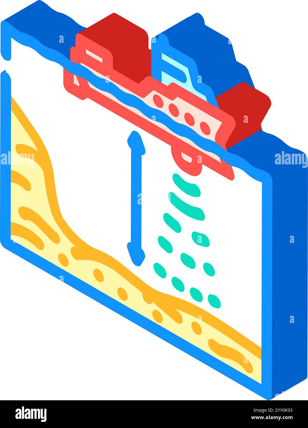 ocean depth gauge world ocean isometric icon vector illustration Stock ...