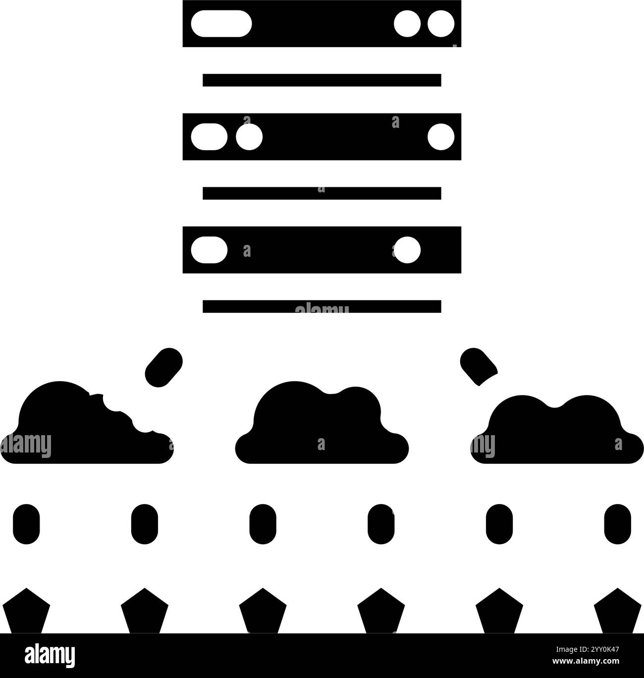 edge computing industry 4 glyph icon vector illustration Stock Vector ...